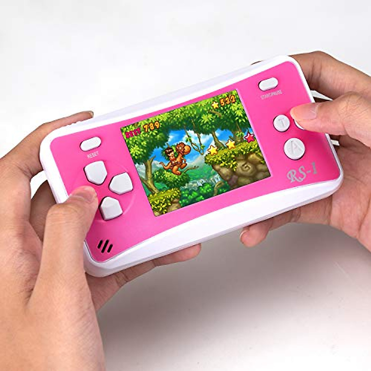Portable Handheld Games for Kids 2.5" LCD Screen Game TV Output Arcade Gaming Player System Built in 152 Classic Retro Video Games Birthday for Your Boys Girls- (Pink)