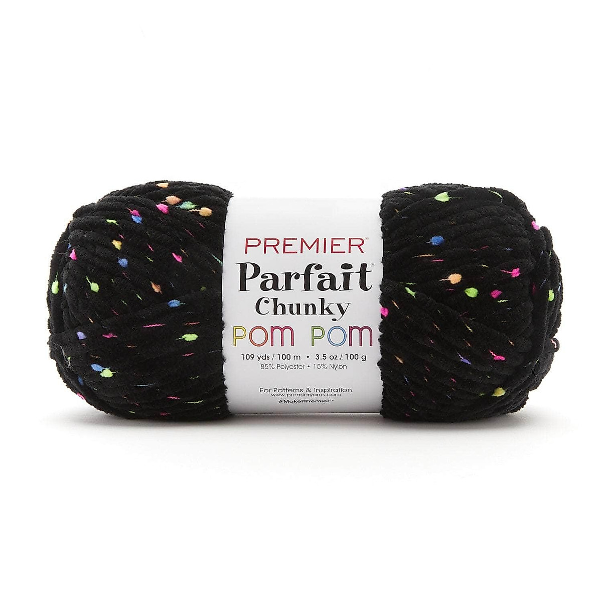 PREMIER YARNS Premier Parfait Chunky Pom Yarn Lights, 2107-02 Neon Nights