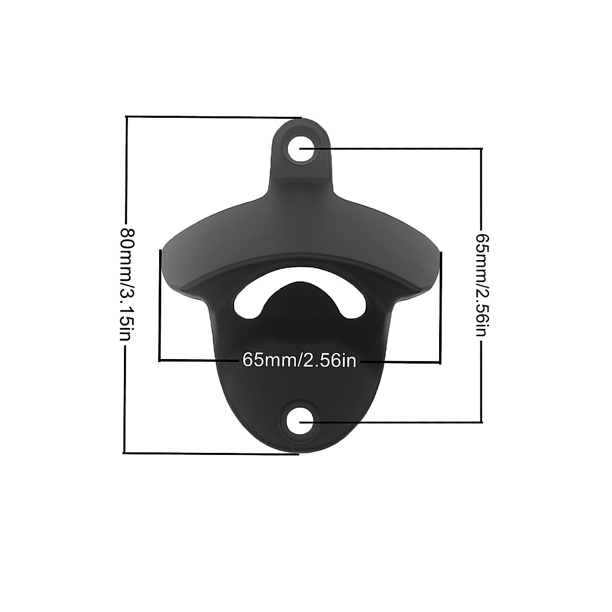 Luwanburg Stainless Wall Mount Beer Bottle Opener Screw in Bottle Cap Opener Black