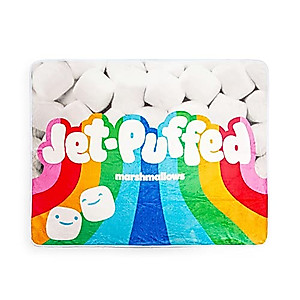 Jet-Puffed Marshmallows Plush Fleece Throw Blanket | Soft Polyester Cover For Sofa and Bed, Cozy Home Decor Room Essentials | Cute Gifts and Collectibles | 45 x 60 Inches