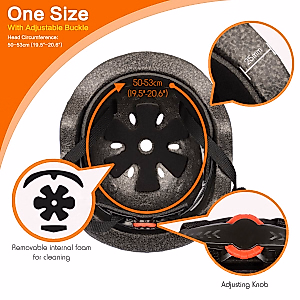 Besmall Cute Kids Bike Helmet Ages 3-7 Boys Girls Adjustable Safety & Comfort Toddler Helmets for Bike Cycle Skating Orange Dinosaur World