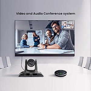 TONGVEO All-in-One Conference Room Video Camera System Bundle HD 1080P 60fps 3X Optical Zoom USB3.0 HDMI PTZ Camera and Bluetooth Conference Speakerphone with Microphones