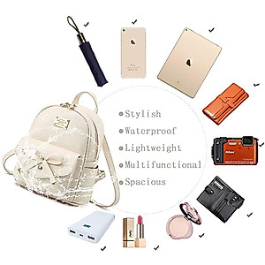 Socute Women Girls Cute Mini Leather Backpacks Fashion Small Daypacks Purses Shoulder Bag Royal Blue