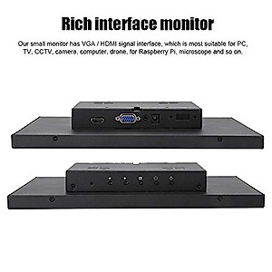 Pwshymi 11.6in 1920x1080 HD Resistance Touch Screen Metal Industrial Monitor G1116-R (2556 100-240V)(#1) Monitor Escritorios y periféricos