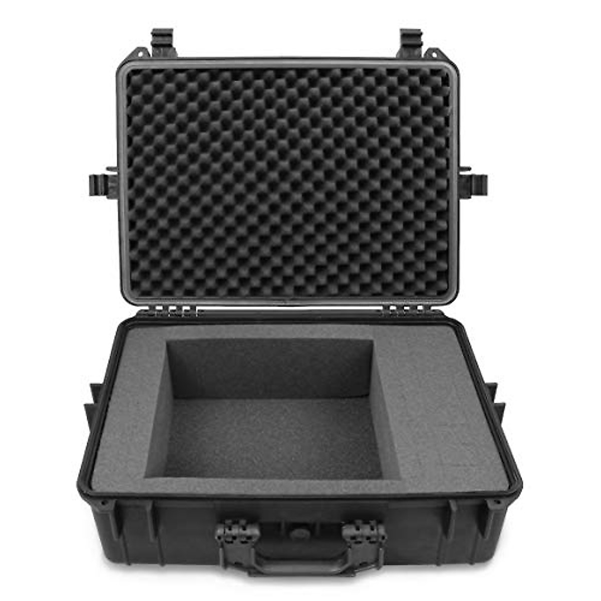 CASEMATIX Waterproof Projector Case Hard Shell Projector Bag Compatible with Epson Home Cinema 2100, 2150 & Select PowerLite Projectors with Foam Interior, Padlock Rings and Folding Handle, Case Only