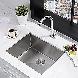 23 Inch Undermount Kitchen Sink Stainless Steel-HACHENL 23X18 Inch Kitchen Sink 16 Gauge Stainless Steel Kitchen Sink 10 inch Deep Single Bowl Kitchen Sink Small Kitchen Sink Bar Sink