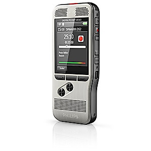 Pocket Memo 6000 Digital Recorder, Push Button, 2GB, Silver