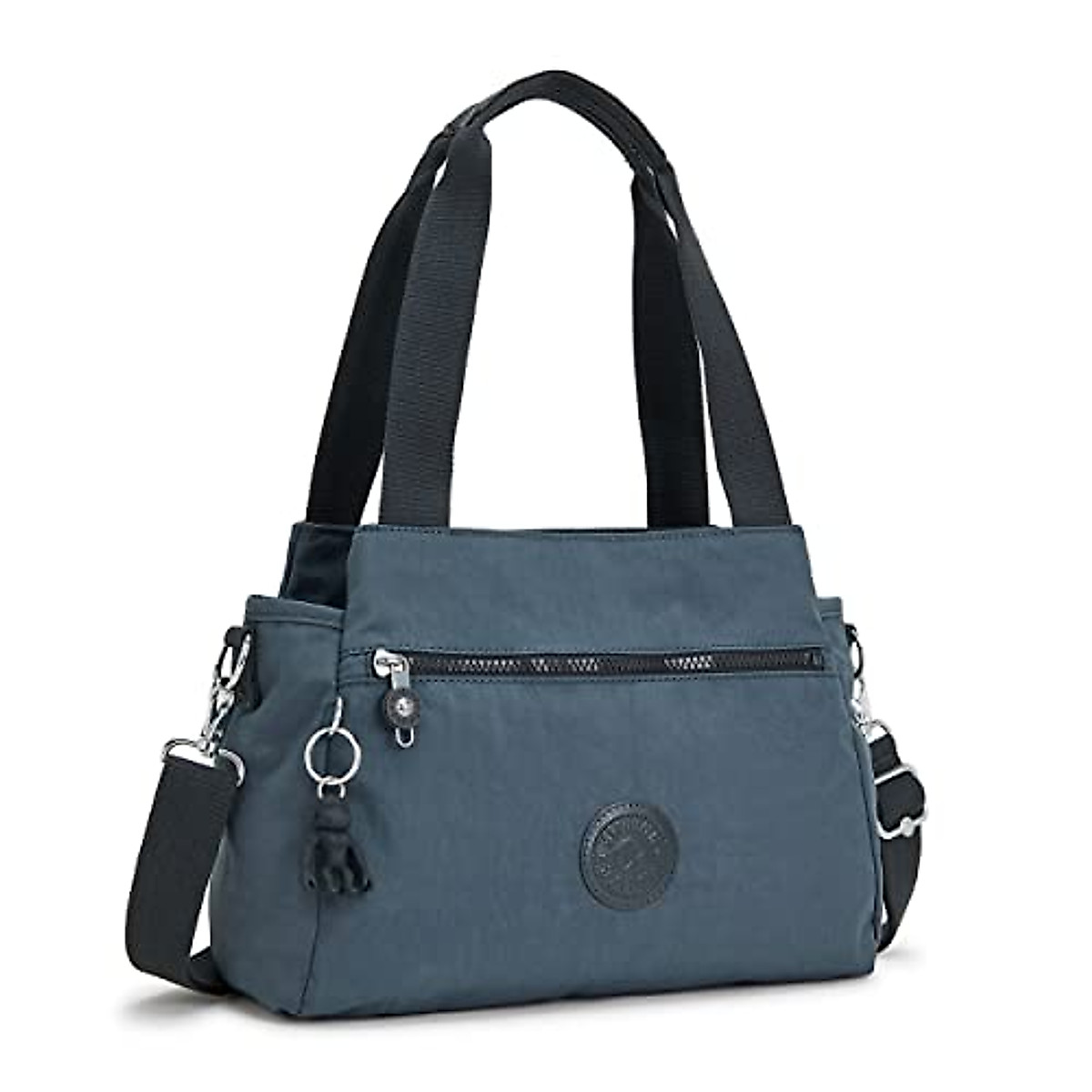 Kipling Women's Elysia Crossbody, Lightweight, Multi-Compartment Magnetic Snap Pockets, Shoulder Bag, Nocturnal Grey