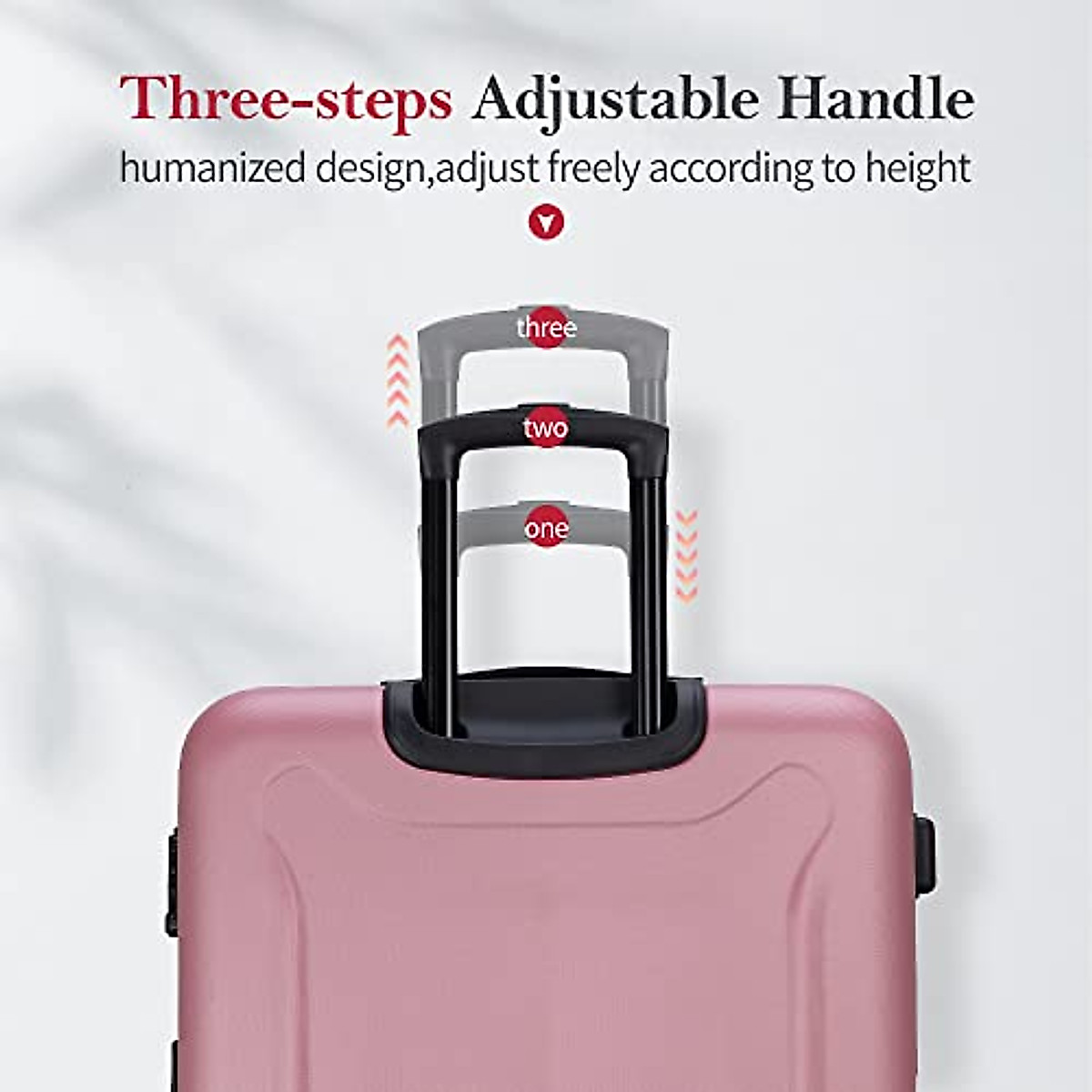 Widfre Luggage Sets 3 Pieces Carry on Suitcase Hardshell Lightweight Travel with Double Spinner Wheels Locks TSA Approved (Red)