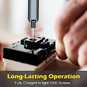 Qutraliza Mini Electric Screwdriver,64 in 1 Magnetic S2 Bits with 4 Led Light,Precision Screwdriver Set,5 Torque Settings,Cordless Screwdriver Repair Tool for Phone Laptop Camera Watch