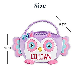 Let’s Make Memories Personalized Furry Critter Easter Basket for Kids - Blue Bunny