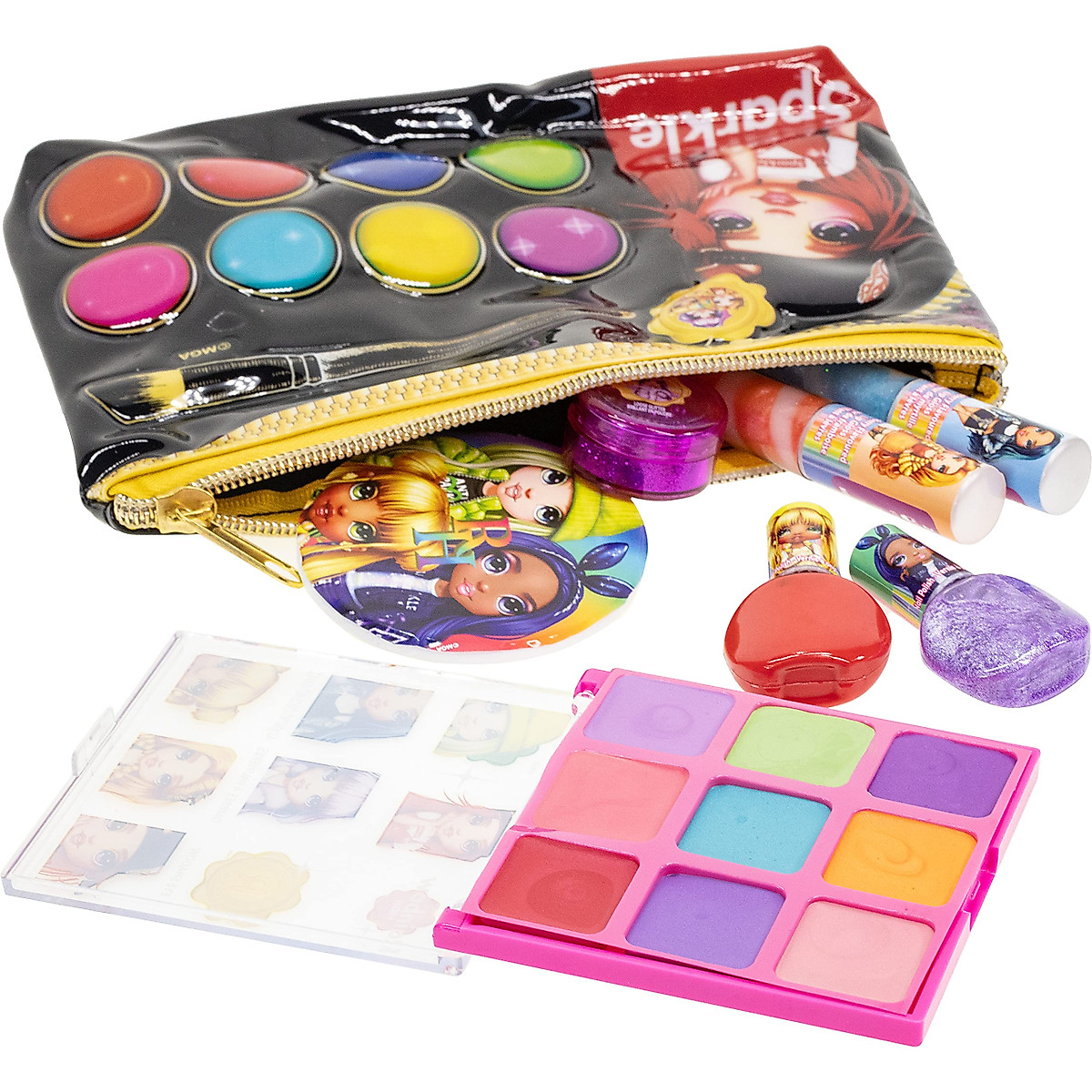 Rainbow High - Townley Girl Cosmetic Makeup with Palette Bag Set Includes Lip Gloss, Nail Polish & Eye Shadow and More! for Kids Girls, Ages 6+ Perfect for Parties, Sleepovers and Makeovers
