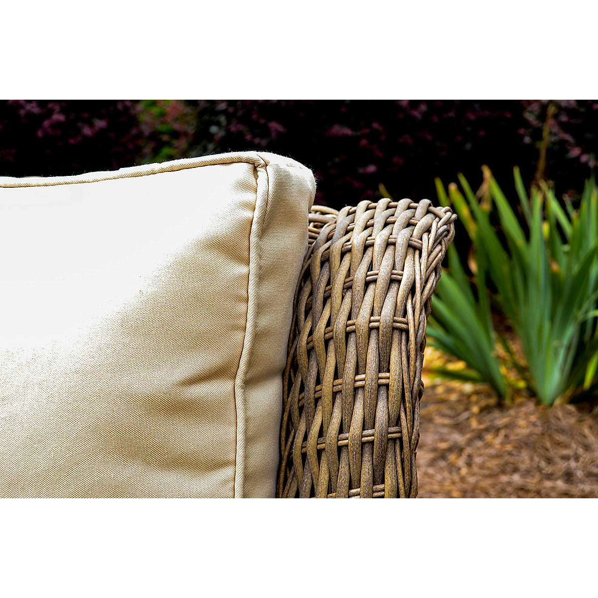 Tortuga Outdoor Rio Vista 6 Piece Sofa Patio Furniture Set, Brown and Beige