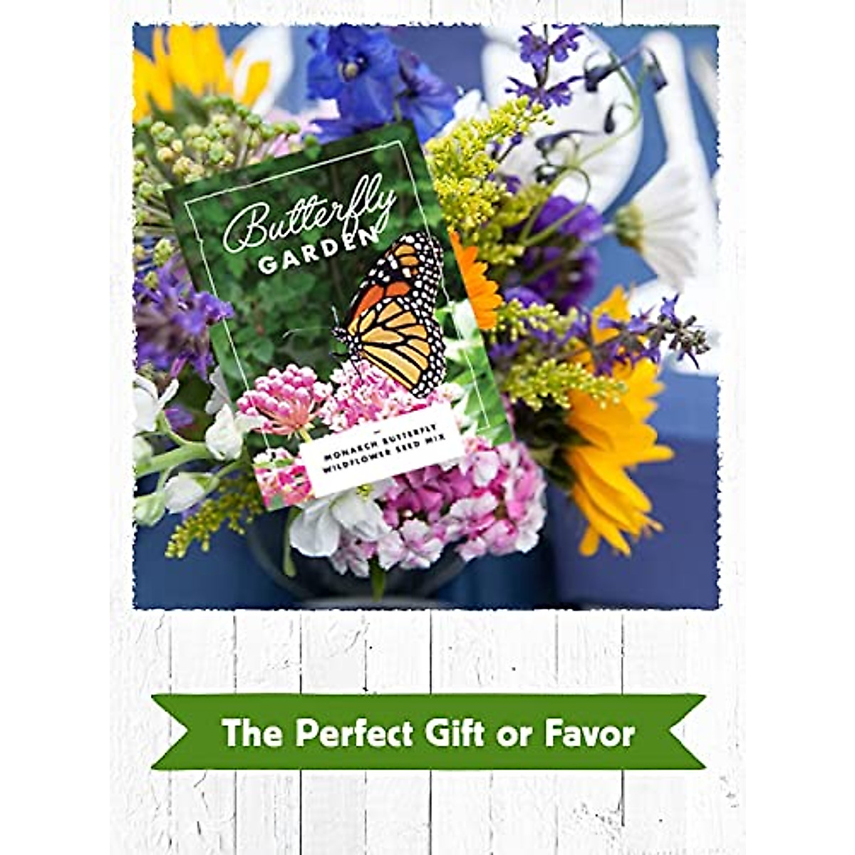 American Meadows Wildflower Seed Packets ''Butterfly Garden'' Favors (Pack of 20) - Pollinator Wildflower Seed Mix to Attract Hummingbirds, Bees, and Butterflies, Party Favors for Any Occasion