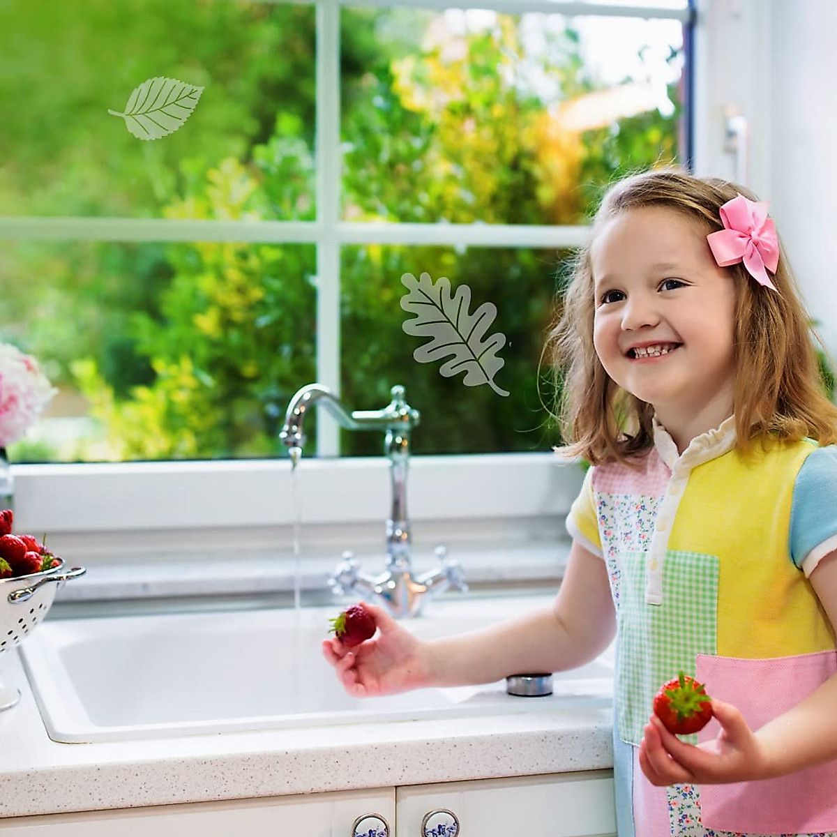 WindowAlert Leaf Medley Anti-Collision Decal - UV-Reflective Window Decal to Protect Wild Birds from Glass Collisions 2-Pack - Made in The USA