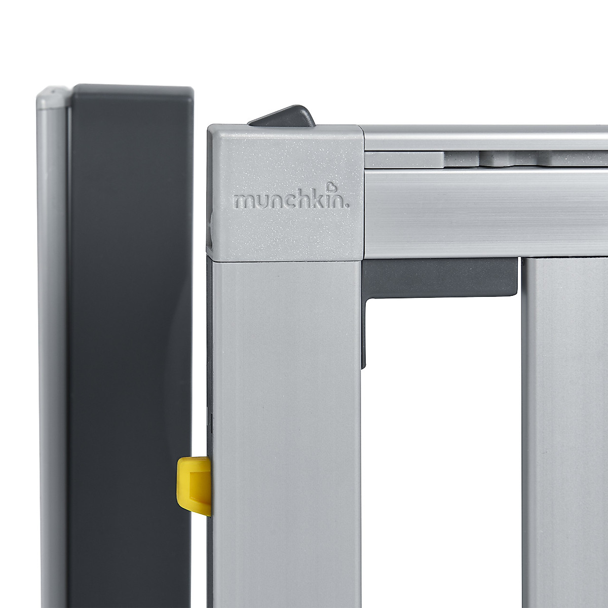 Munchkin® Loft Hardware Mounted Baby Gate for Stairs, Hallways and Doors, Extends 26.5"- 40" Wide, Silver Aluminum