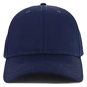 Armycrew XXL Oversize High Crown Adjustable Plain Solid Baseball Cap - Navy