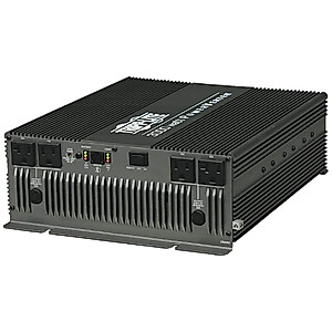 Tripp Lite Power Compact Inverter, 3000W, 12VDC, 120V, (2) 5-15R; (2) 5-20R, 4-Outlets for RVs,Trucks, Fleet Vehicles & Emergency Vehicles (PV3000HF)
