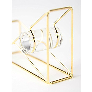 U Brands Desktop Tape Dispenser, Wire Metal, Gold - 898U06-48