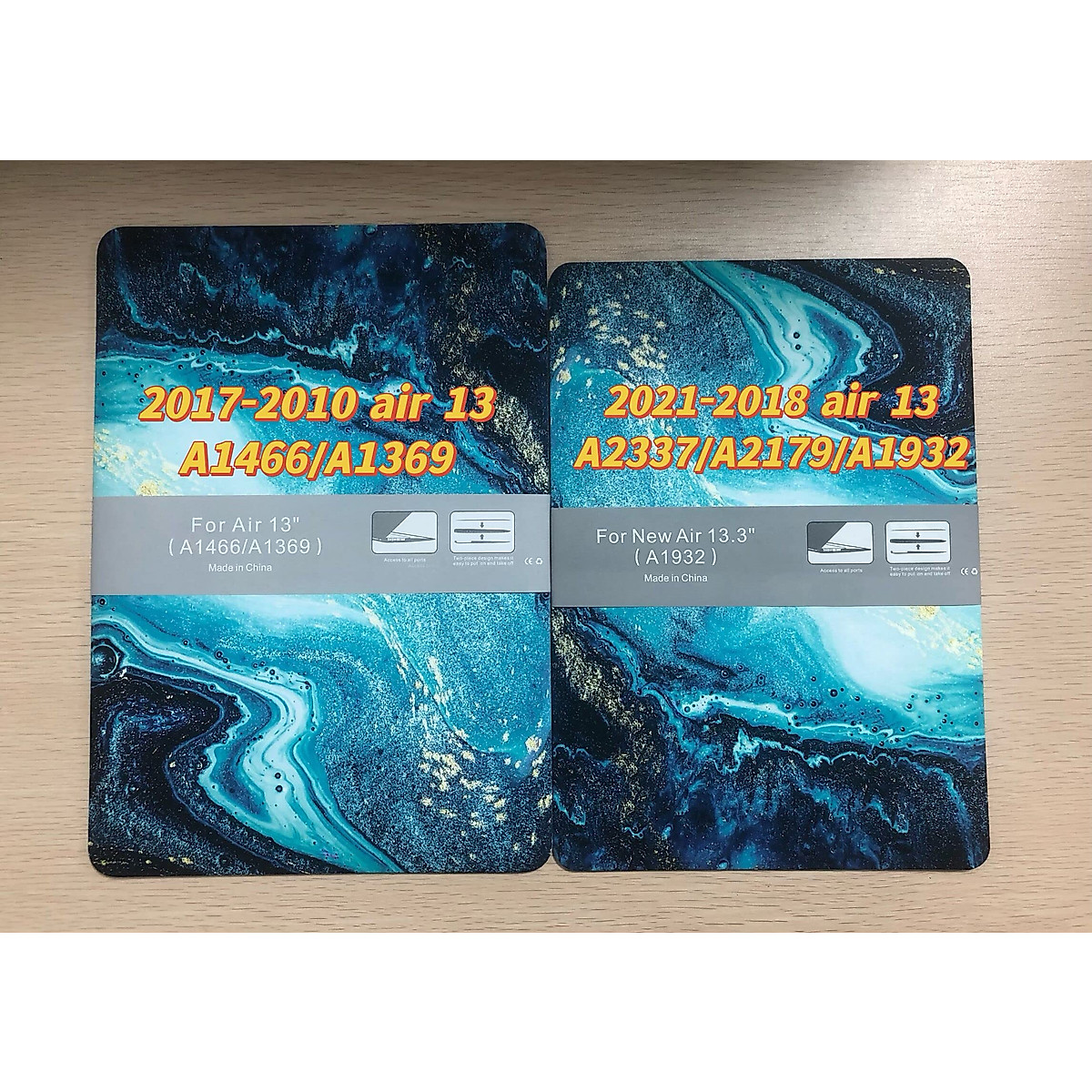 AMCJJ Compatible with MacBook Air 13 Inch Case 2021 2020 Release A2337 M1/A2179 with Retina & Touch ID, Shiny Plastic Hard Shell Case & Keyboard Cover, World Map