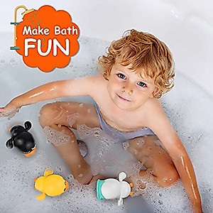 Likee Baby Bath Toys for Toddlers 1-3, Floating Wind-Up Kids Bathtub Toys for 1 2 3 4 5 6 Year Old Boy Girl Gift, Cute Infant Swimming Water Pool Games for Baby Shower Beach Bath Time