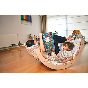 Kidodido Cushion for Climbing Arch | Pillow for Montessori Rocker | Montessori Rocker Cushion Set | Climbing Arch Pillow | Premium Quality Climbing Set Cushion (Flamingo)