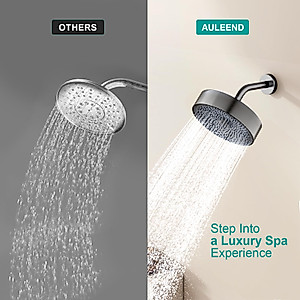 Rainfall Shower Head - 8" Thickened High-Pressure Shower Heads with Anti-Clog Rubber Jets - 360° Rotation Adjustable Shower Head - 1.8 GPM Flow Restrictor Replacement (Brushed Nickel)