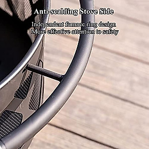 LEAYAN Garden Fire Pit Grill Bowl Grill Barbecue Rack 30" Fire Pit,Outdoor Bonfire Wood Burning Fire Pits w/Spark Screen Large Steel Patio Fireplace for Backyard Garden Beach Camping Park