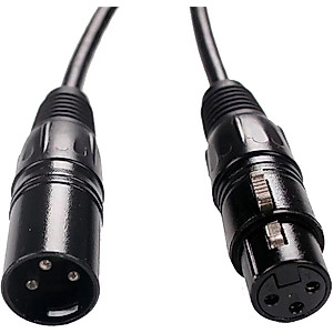 4PCS 1m Long DMX 512 XLR Cable DMX 3.2t 3 Pin True DMX Cable Male to Female for DMX Microphone Stage Lights