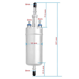 DWVO Fuel Pump Compatible with 83-91 Ford F150 F250 F350 E150 E250 E350 Mustang Ranger LTD Thunderbird, Mercury Marquis, Lincoln Continental
