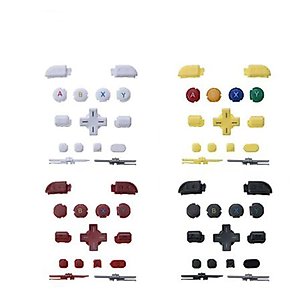 15 in 1 Full Set ABXY Button LR ZL ZR Home Buttons for New 3DS XL LL Replacement (White)