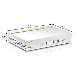 TRENDnet 24-Port Gigabit GREENnet Switch, QoS, 48 Gbps Switching Fabric, Fanless, Plug & Play, Half & Full Duplex, TEG-S24D