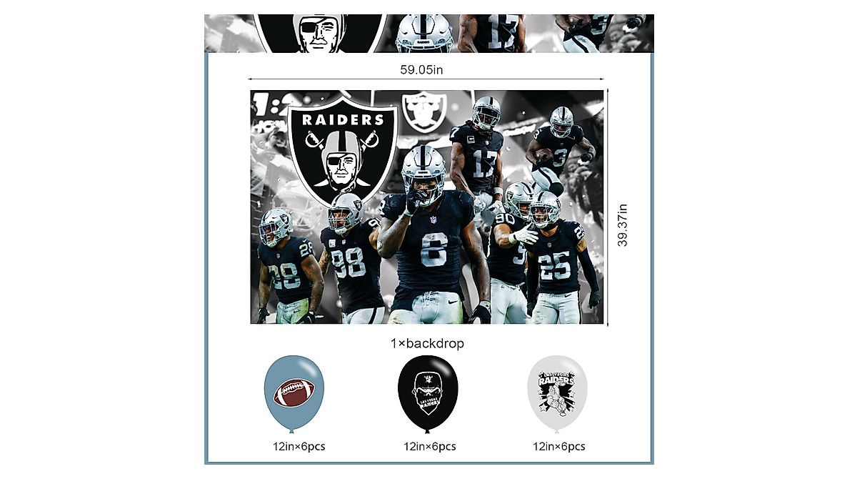 Las-Vegas Raiders Birthday Backdrop,Las-Vegas Raiders Poster for ...