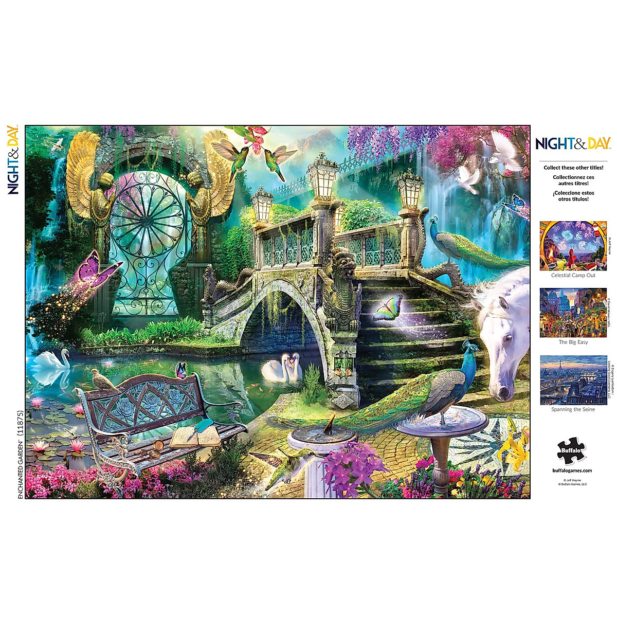 Buffalo Games - Enchanted Garden - 1000 Piece Jigsaw Puzzle for Adults Challenging Puzzle Perfect for Game Nights - 1000 Piece Finished Size is 26.75 x 19.75