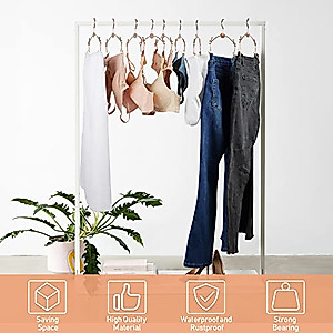 Exttlliy 10PCS Metal Underwear Bra Rack Durable Fashion Children Clothes Hangers Hook Lingerie Shop Display Hanger with Clips (Rose Gold)