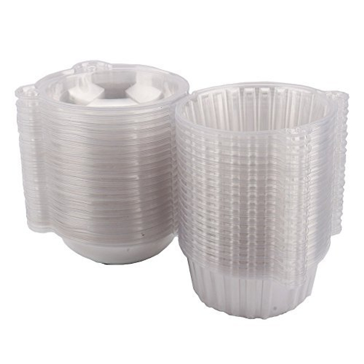 50 jumbo individual cupcake containers large Strong Quality Clear individual Cupcake and Muffin Containers plastic disposable single Compartment cupcake containers individual jumbo cupcake containers)