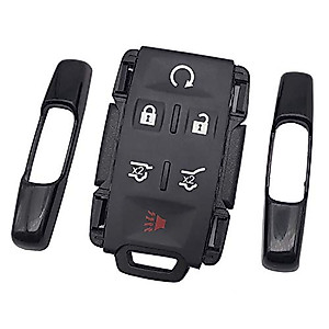 Smart Key Fob Case Shell Fit for Chevy Tahoe Suburban / GMC Yukon 2014 2015 2016 2017 M3N-32337100 Keyless Entry Remote Control Car Key Fob Cover Casing (Black)