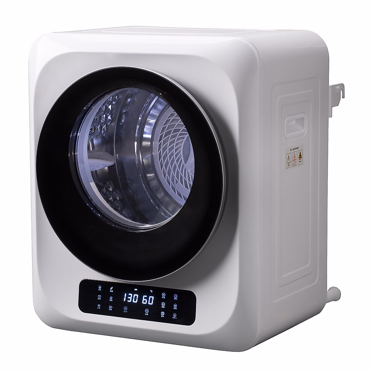 Compact Laundry Dryer,Portable Automatic Drying temperature system Dryer Machine,110v 850w for Small Spaces white