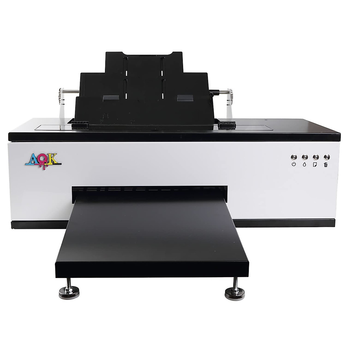 New A3 DTF T-Shirts L1800 Printer Machine Printer w/Roller Feeder for Fabrics, Leather, Toys, Swimwear, Handicrafts, T Shirt, Pillow, DIY Print (DTF Printer +Oven 6X 100ml Ink+100pcs PET Film)