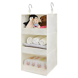 GRANNY SAYS Bundle of 4-Pack Storage Baskets for Organizing & 1-Pack Hanging Closet Organizer