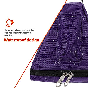 Vaguelly Crystal Singing Pyramid Case, Resistant Storage Bag Carrying Pouch, Purple