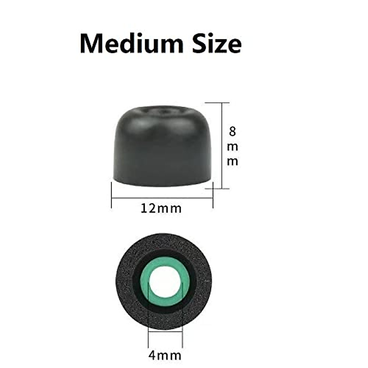 BLLQ Memory Foam Tips Compatible with Sony WF 1000XM4 Replacement Ear Tips,Perfect Noise Cancellation, Fit in Charging Case, 3 Pairs [Medium Size] Foam Tips Black M (Foam Tip XM4M)