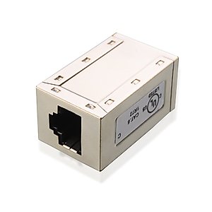 [UL Listed] Cable Matters 5-Pack 10Gbps Shielded Cat 6A Ethernet Coupler (Shielded Cat 6 Ethernet Coupler, RJ45 Coupler, Cat6 Coupler, Ethernet Extender Adapter), Compatible with Cat6, Cat5e