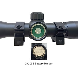 NyLeabon 4x32 Crossbow Scope, Red and Green Illuminated Scope, Glass Etched Reticle Scope, Compact Hunting Scope, Shooting Scope