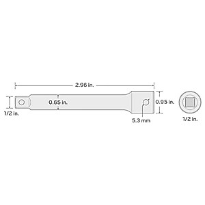 TEKTON 1/2 Inch Drive x 3 Inch Impact Extension | SIA21103