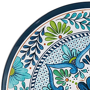 Certified International, Multicolor Talavera 11" Melamine (nitrogen-based plastic) Dinner Plate, Set of 6, 11 inch