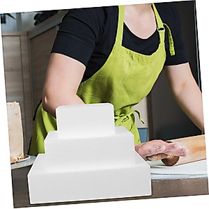 COLLBATH 3pcs Foam Cake Model Cake Foam Display Cake Foam Cake Foam Cake Dummies Faux Wedding Cakes Wedding Cake Stands Party Accessories Big Cake to Rotate White Round