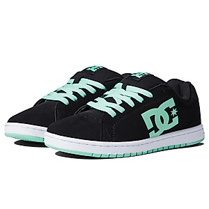 DC Womens Gaveler Casual Low Top Skate Shoes Sneakers Black/Green 8.5 B - Medium