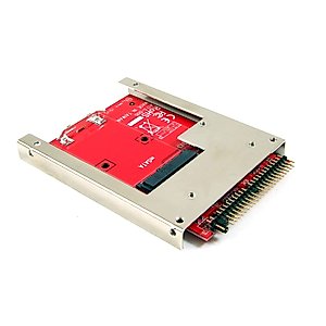 Ableconn IIDE-MSAT mSATA SSD to 2.5-Inch IDE Adapter Converter with Aluminum Frame Bracket - Latch and Retain mSATA SSD as 9.5mm 2.5" IDE SSD Drive