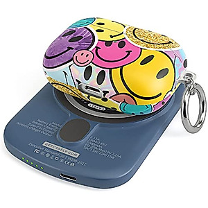 Casely Power Pod | MagSafe Compatible Battery Pack | All Smiles | Smiley Face Sticker Power Pod (5,000 mAh)